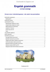 Engelsk grammatik - Engelsk - Opgaver.com