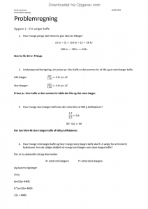 Problemregning - Matematik - Opgaver.com