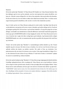 Analyse og fortolkning af novellen barndom (Yahya Hassan) - Dansk - Opgaver.com