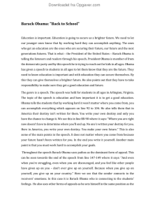 Barack obama speech to school - Engelsk - Opgaver.com