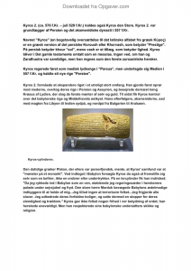 Kyros Den Store - Historie - Opgaver.com