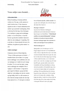 Debatindlæg - ''hvem vil ikke gerne gøre en forskel'' - Dansk - Opgaver.com