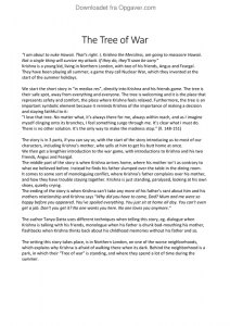 The Tree of War - Engelsk - Opgaver.com