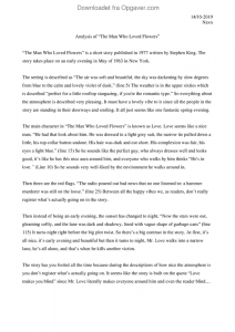 Analyse af The man who loved flowers - Engelsk - Opgaver.com