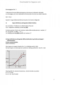 Emneopgave 7. - Matematik - Opgaver.com