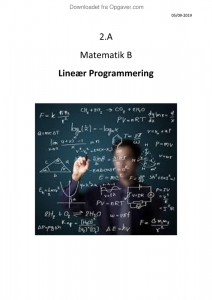 Lineær programmering - Matematik - Opgaver.com