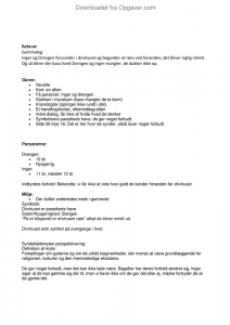 Drivhuset (analyse) - Dansk - Opgaver.com