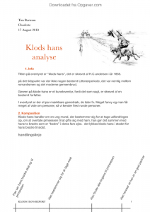 klods hans analyse - Dansk - Opgaver.com