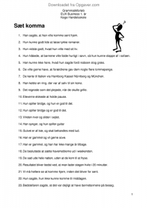 komma - Dansk - Opgaver.com