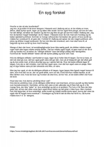 En syg forskel - Dansk - Opgaver.com