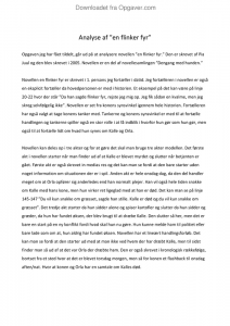 Analyse af en flinkere fyr - Dansk - Opgaver.com