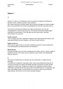 eksamens caseopgave Samf C - Samfundsfag - Opgaver.com
