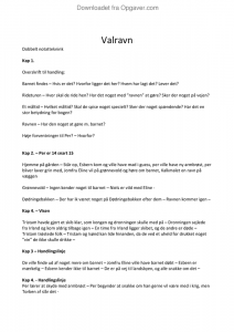 Valravnen - Dansk - Opgaver.com