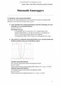 eksponentiel funk. - Matematik - Opgaver.com