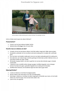 Call me reklame analyse - Dansk - Opgaver.com