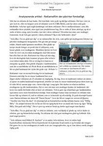 Analyse af Arla reklamer - Dansk - Opgaver.com