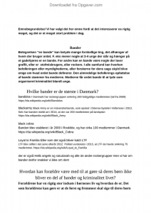 bander i danmark - Dansk - Opgaver.com