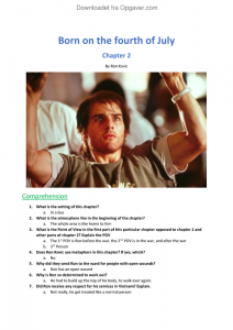 born on the fourth july - Engelsk - Opgaver.com