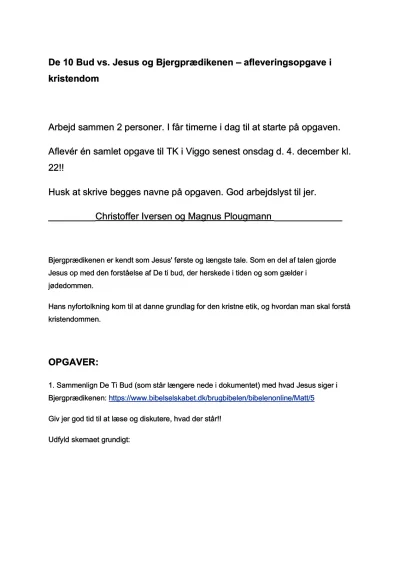 De 10 bud - Samfundsfag - Opgaver.com