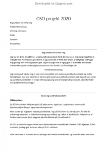 oso opgave - Social og sundhedsassistent - OSO - Opgaver.com