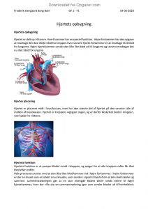 hjertets opbygning - Biologi - Opgaver.com