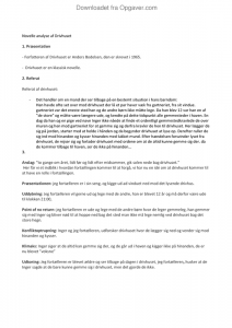 novelle analyse drivhuset - Dansk - Opgaver.com