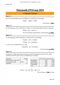 Matematik FP10 maj 2018 - Matematik - Opgaver.com