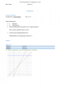 Funktioner - Matematik - Opgaver.com