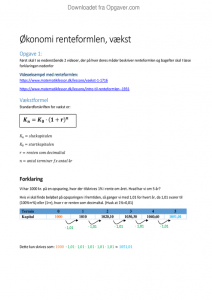 renteformel - Matematik - Opgaver.com