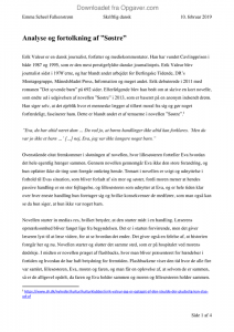 Analyse og fortolkning af Søstre - Dansk - Opgaver.com