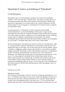 Analyse og fortolkning af polterabend. - Dansk - Opgaver.com