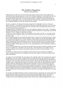 The smallest Dragonboy - essay - Engelsk - Opgaver.com