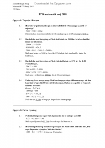 Matematik fp10 maj 2018 - Matematik - Opgaver.com