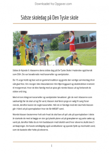 Sidste skoledag på Den Tyske skole - raportage - Dansk - Opgaver.com