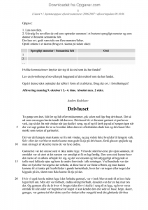 Drivhuset - Dansk - Opgaver.com