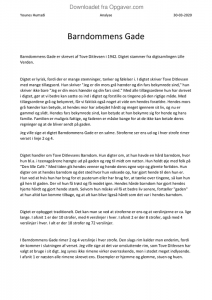 Barndommens Gade digt analyse - Dansk - Opgaver.com