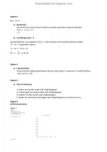 Matematik regression - Matematik - Opgaver.com