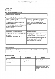 fff drikkevand til fremtidige generationer - Fysik/Kemi - Opgaver.com