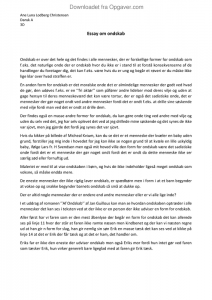 essay om ondskab - Dansk - Opgaver.com