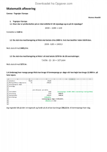 Matematik aflevering Fp10 Maj 2018 - Matematik - Opgaver.com