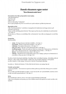 Den blomstrende have - Dansk - Opgaver.com