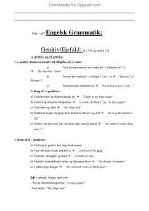 Engelsk Grammatik: - Engelsk - Opgaver.com