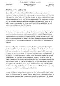 The confession - essay - Engelsk - Opgaver.com