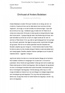 Analyse af Drivhuset - Dansk - Opgaver.com