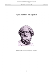 Opdrift - Fysik - Opgaver.com