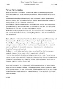 Across the Barricades - Engelsk - Opgaver.com