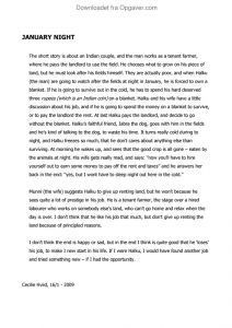 January night - Engelsk - Opgaver.com