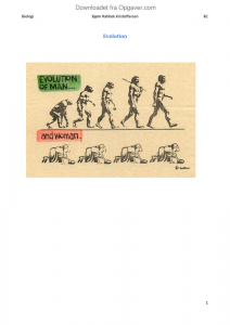 Evolution - Biologi - Opgaver.com