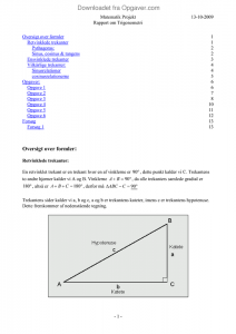 Trigonometri - Matematik - Opgaver.com