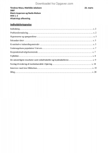 Markedsanalyse - Afsætning - Opgaver.com